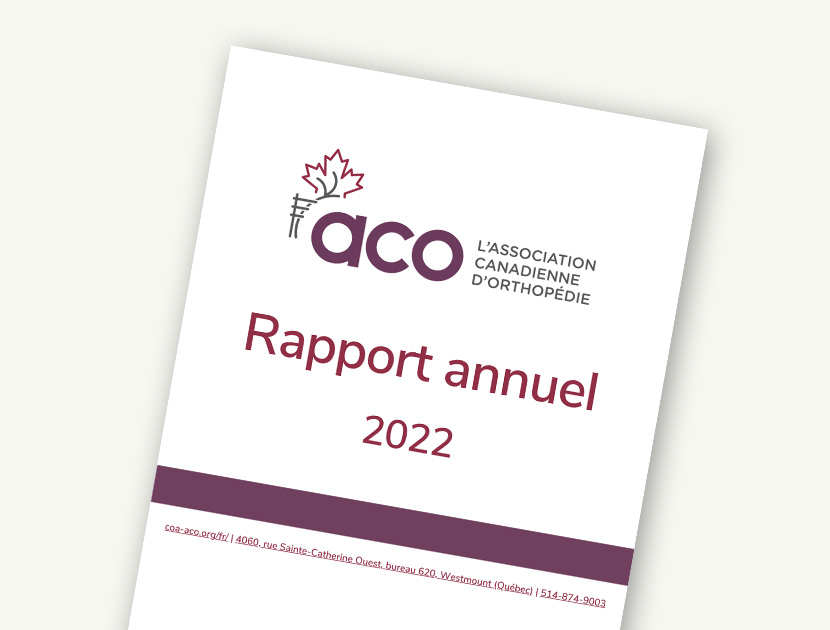 Rapports annuels - Association Canadienne d'Orthopédie